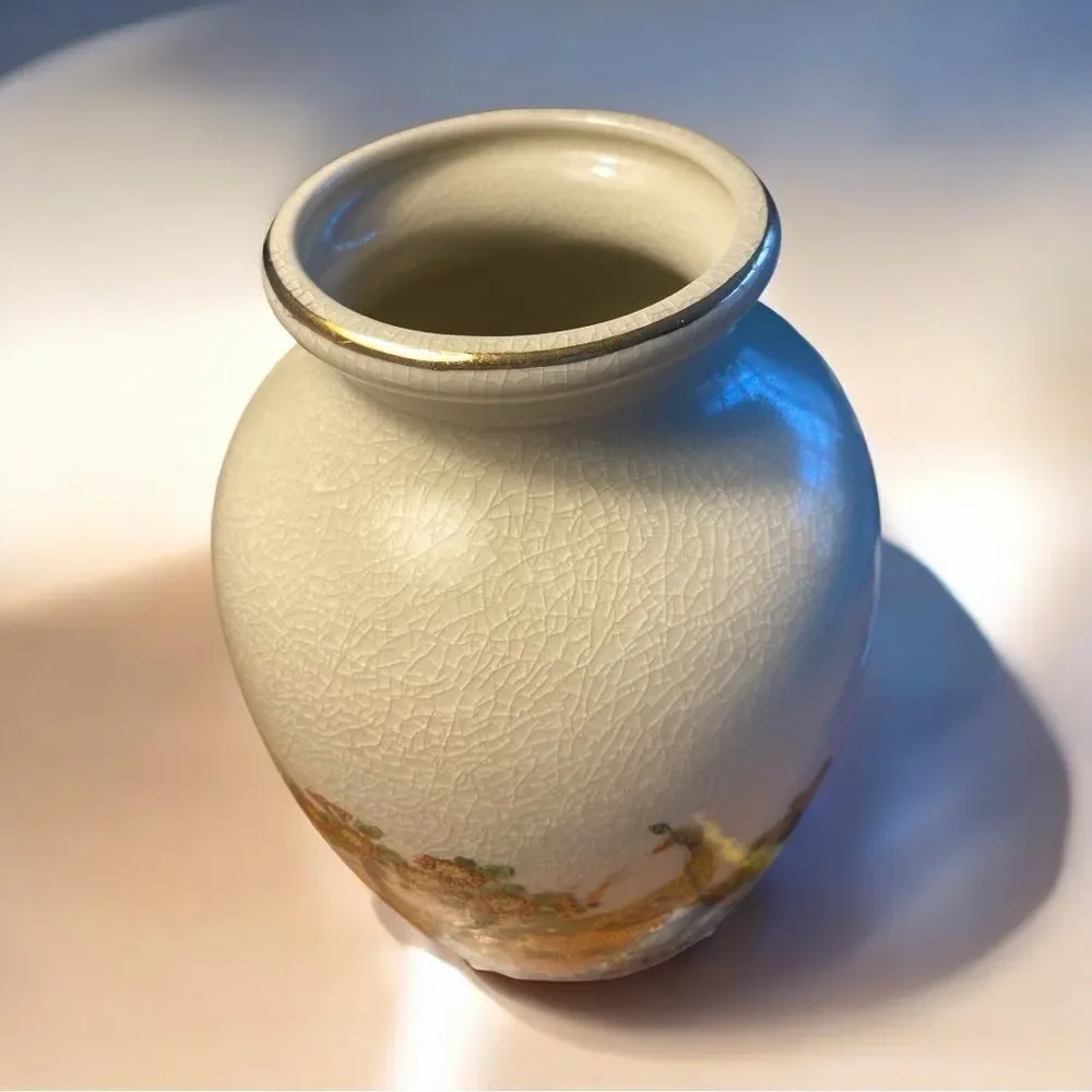 Bijutsu Toki | Accents | Vintage Japanese Bijutsu Toki Peacock Vase 9 ...
